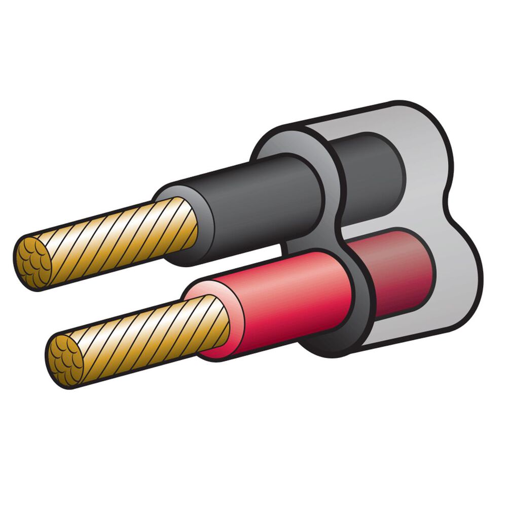 Twin Cable, 10mm x 2.5m, Red/Black/Clear | Supercheap Auto New Zealand