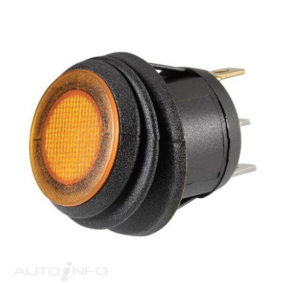 LED Waterproof Rocker Switch - 12V, Amber | Supercheap Auto New Zealand