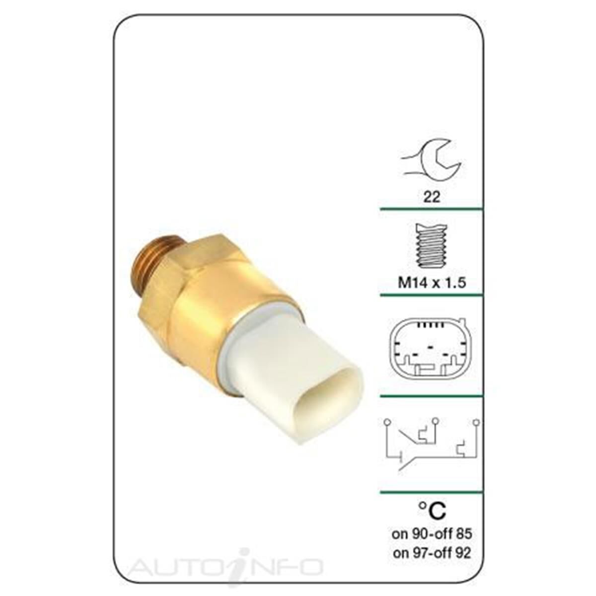 Engine Coolant Fan Temperature Switch | Supercheap Auto New Zealand