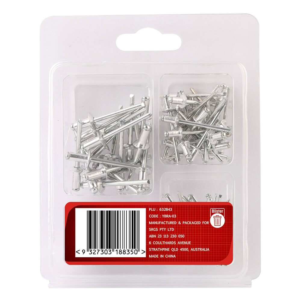 SCA Aluminium Rivets Assorted 100 Piece | Supercheap Auto New Zealand