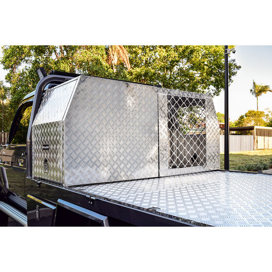 ToolPRO Dog Box - Modular, Aluminium Checker Plate | Supercheap Auto ...
