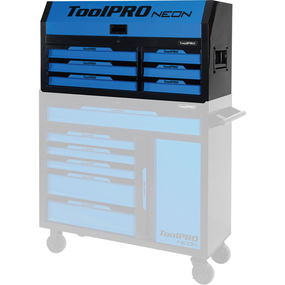 ToolPRO Neon Tool Chest Blue 6 Drawer 42 Inch | Supercheap Auto New Zealand