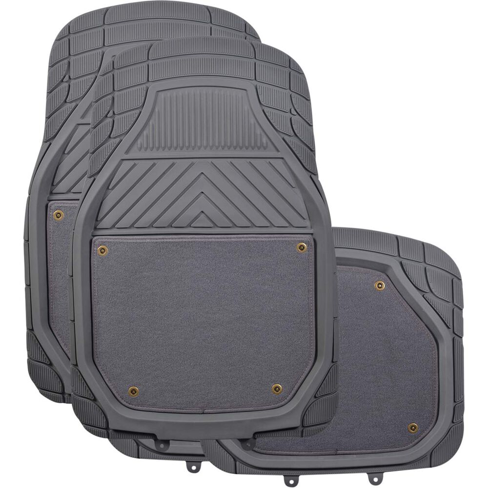 Ridge Ryder Deep Dish Combo Mats - Removable Carpet, Charcoal, Set of 4 ...