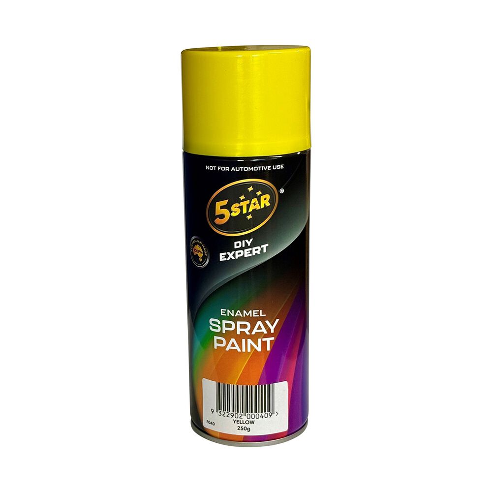 5 Star Enamel Spray Paint Yellow 250g | Supercheap Auto New Zealand