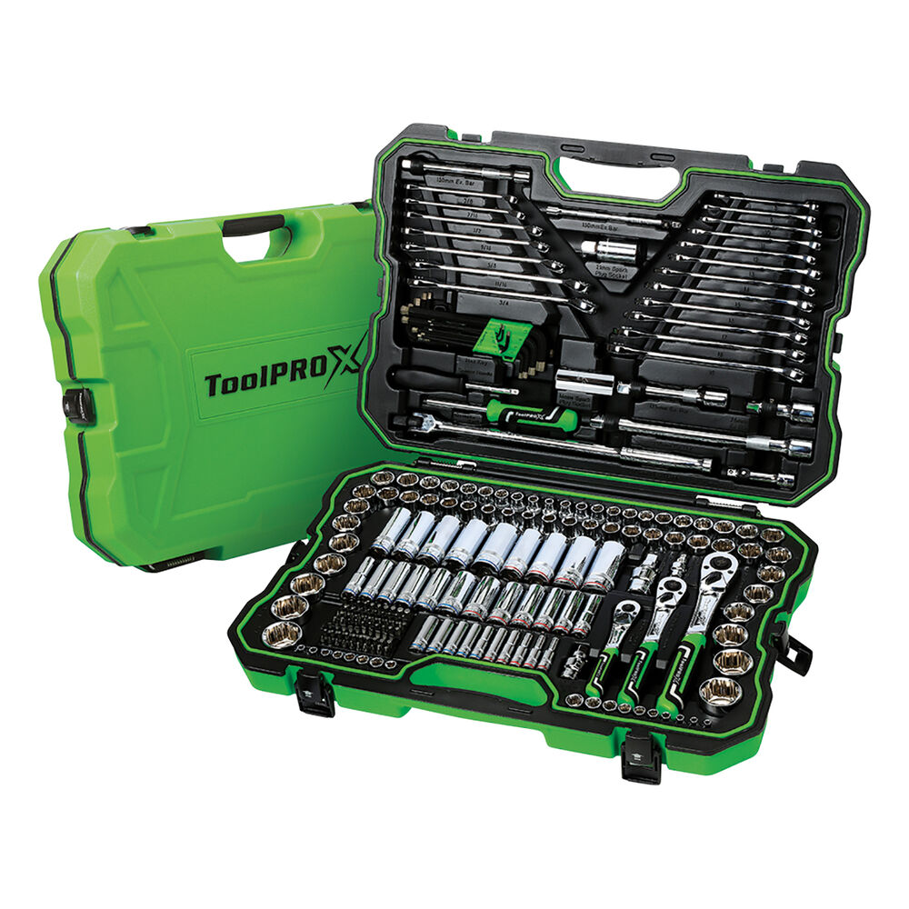 ToolPRO-X Tool Kit 1/4" 3/8" & 1/2" Drive Metric/SAE 228 Piece ...