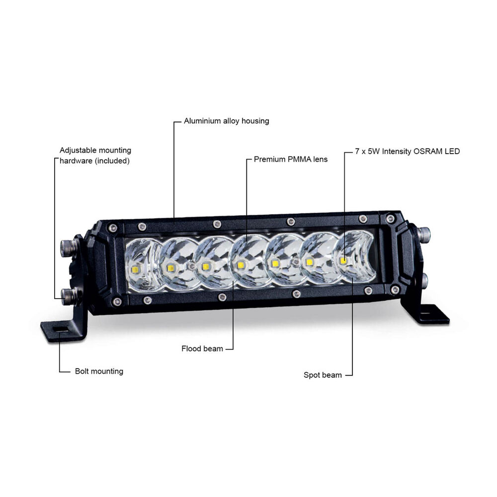 Ridge Ryder LED Driving Light Bar w/ harness - 7.5" 30W | Supercheap ...