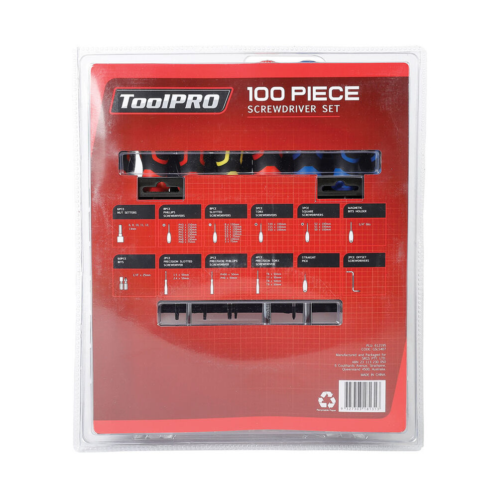 ToolPRO Screwdriver Set - 100 Piece | Supercheap Auto New Zealand