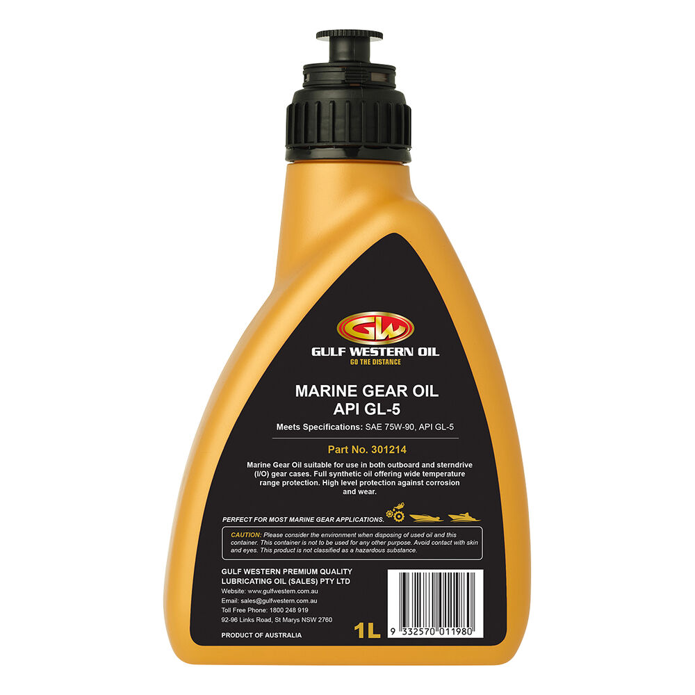 Gulf Western Marine Gear Oil Full Synthetic 75W-90 1 Litre | Supercheap ...