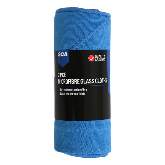 SCA Microfibre Glass Cloths 2 Pack | Supercheap Auto New Zealand