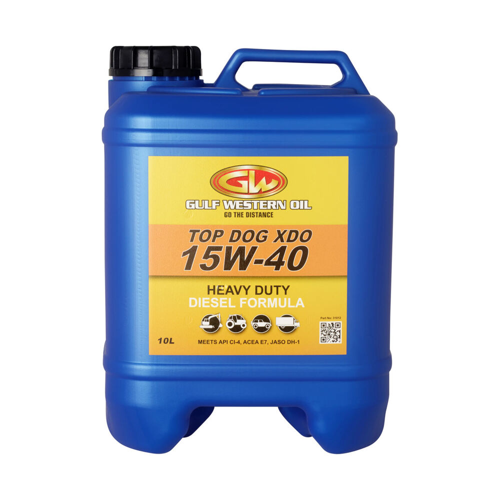 Gulf Western Top Dog XDO Diesel Engine Oil - 15W-40 10 Litre ...