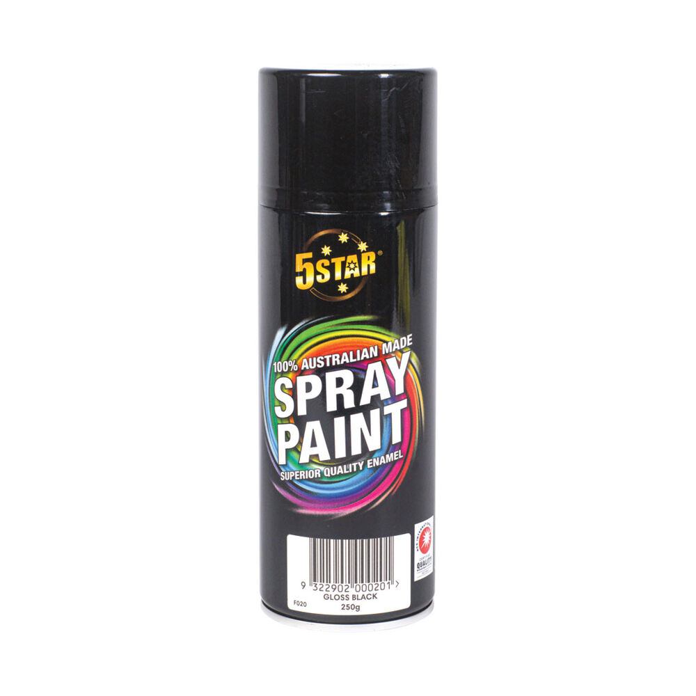 5 Star Enamel Spray Paint Gloss Black 250g | Supercheap Auto New Zealand