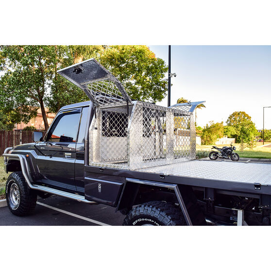 ToolPRO Dog Box - Modular, Aluminium Checker Plate | Supercheap Auto ...