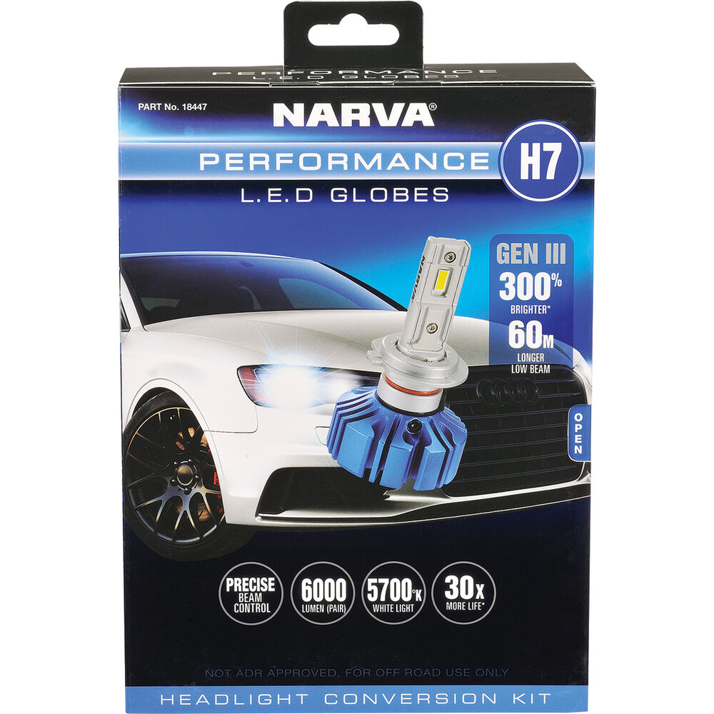 Narva Gen III LED Headlight Globes - H7 12/24V, 18447 | Supercheap Auto ...