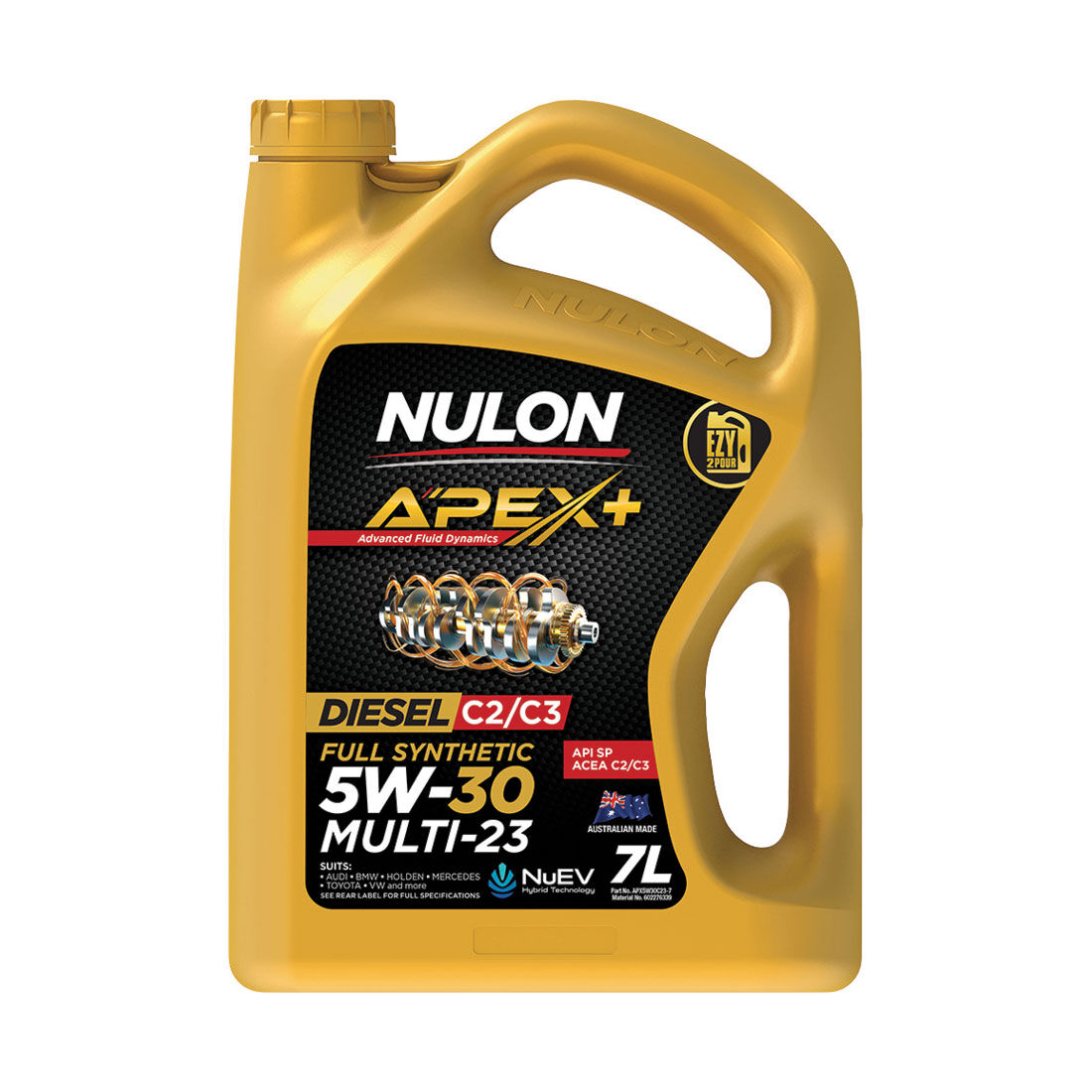 Nulon Full Synthetic Apex+ Multi-23 Engine Oil 5W-30 7 Litre ...