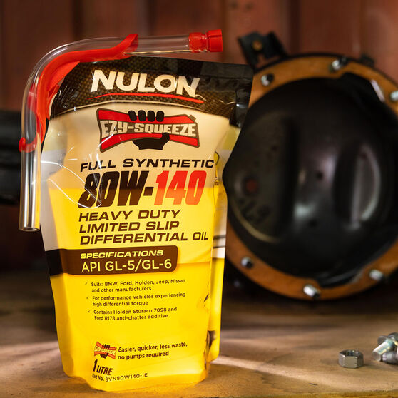 NULON EZY-SQUEEZE Heavy Duty Limited Slip Differential Oil - 80W-140, 1 ...