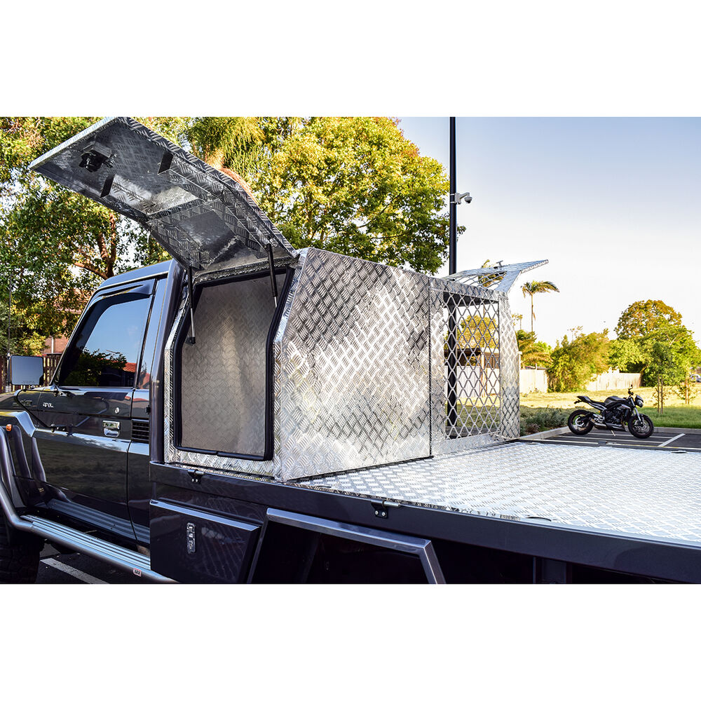 ToolPRO Dog Box - Modular, Aluminium Checker Plate | Supercheap Auto ...