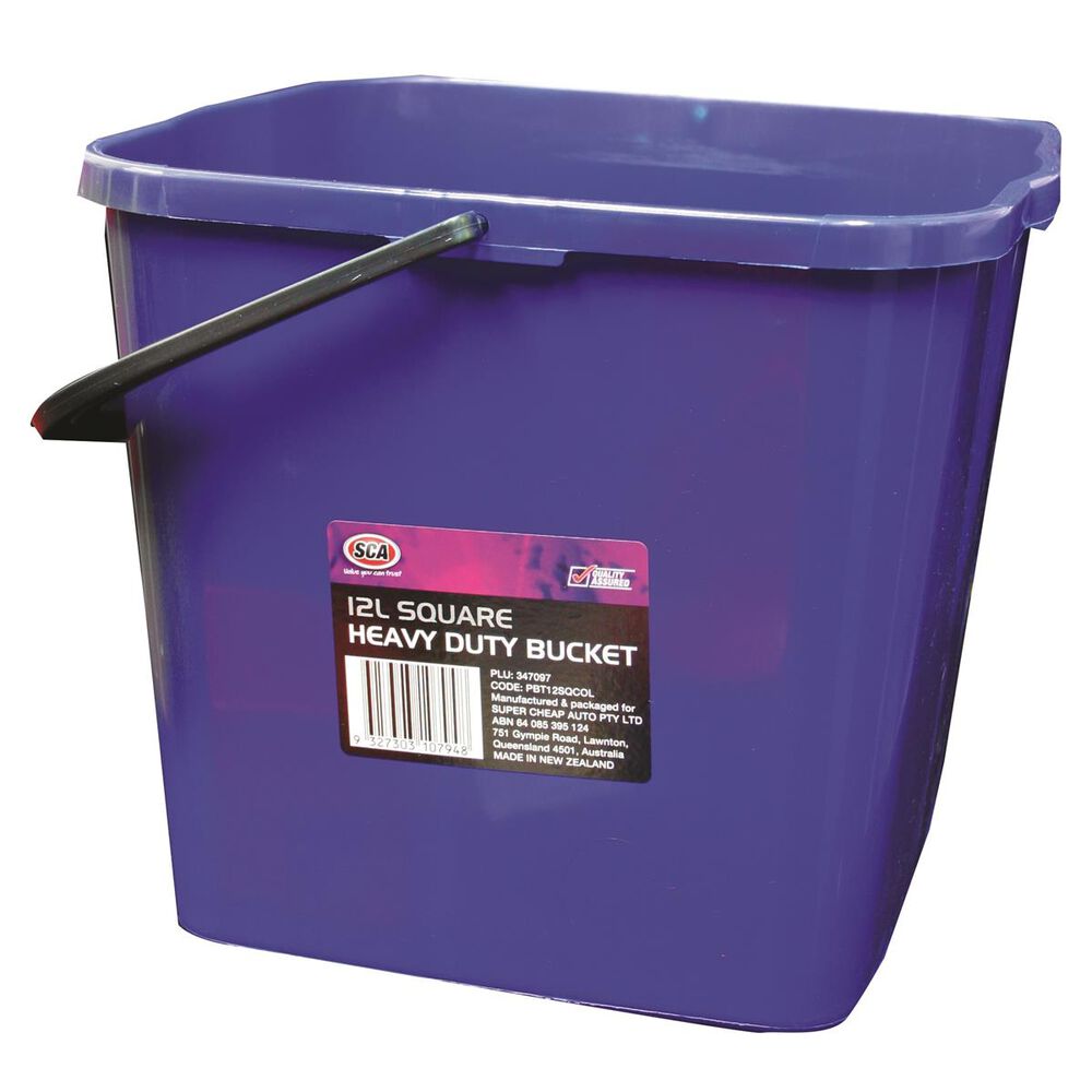 SCA Heavy Duty Square Bucket 12 Litre | Supercheap Auto New Zealand