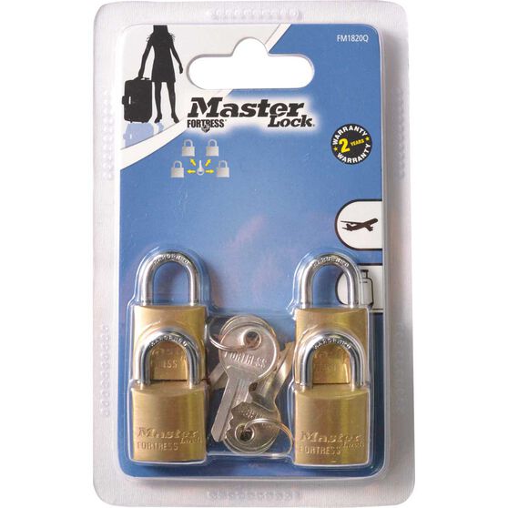 Master Lock Fortress Padlock - 20mm, 4 Pack | Supercheap Auto New Zealand