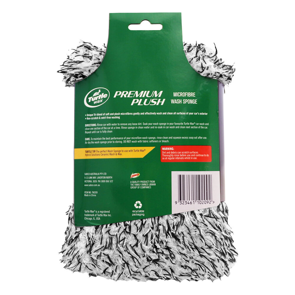 Turtle Wax Premium Plush Microfibre Wash Sponge | Supercheap Auto New ...