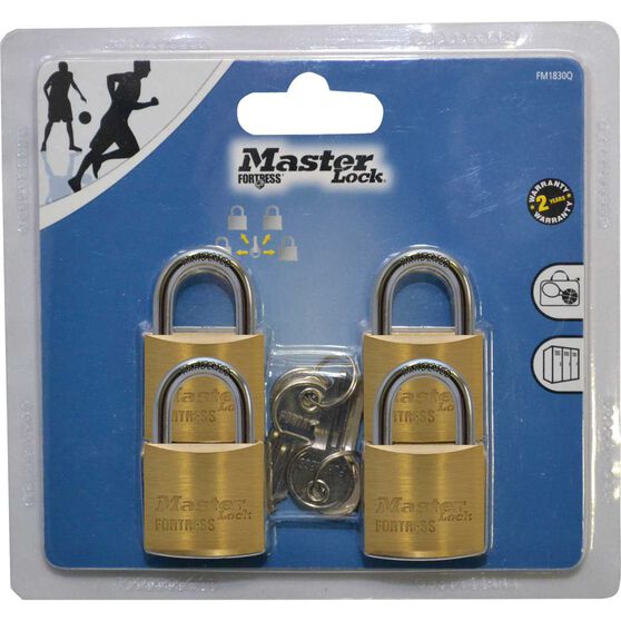 Master Lock Fortress Padlock - 30mm, 4 Pack | Supercheap Auto New Zealand