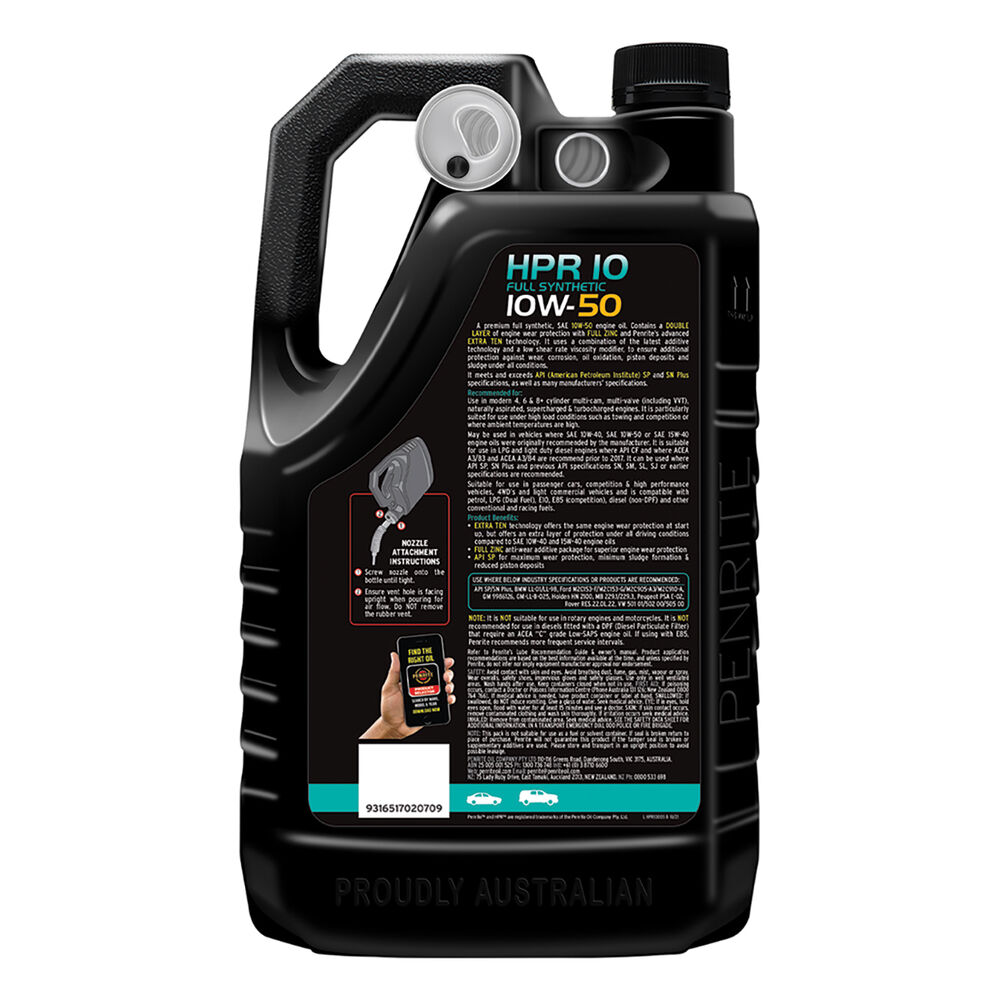 Penrite HPR 10 Engine Oil - 10W-50 5 Litre | Supercheap Auto New Zealand