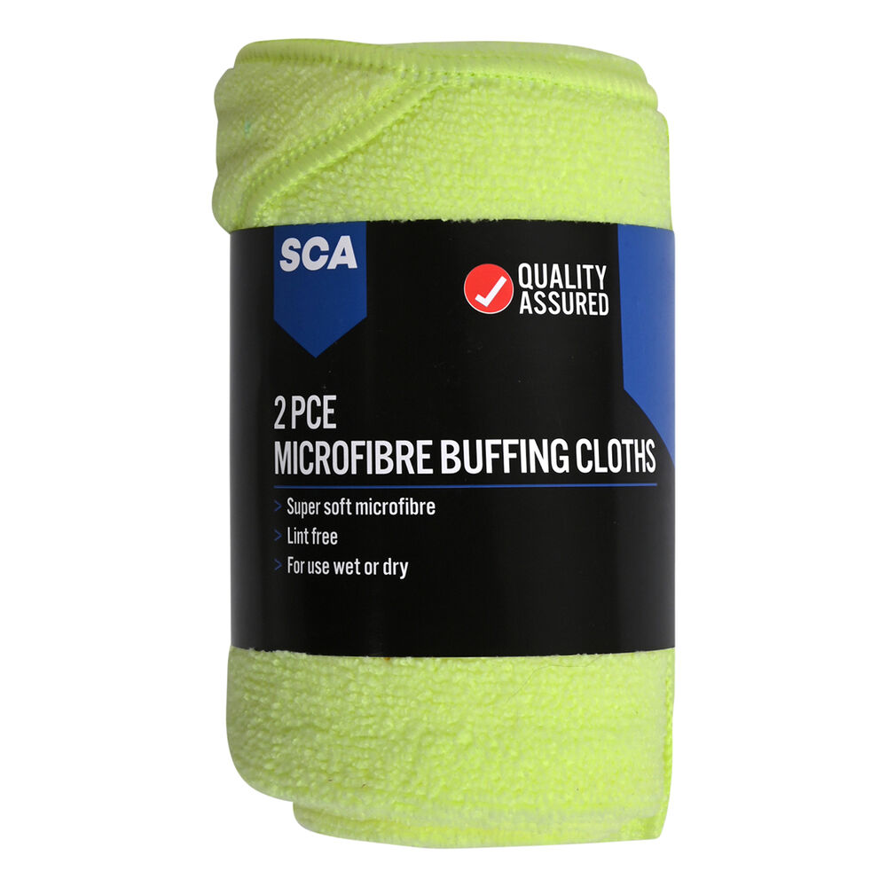 SCA Microfibre Buffing Cloths 2 Pack | Supercheap Auto New Zealand