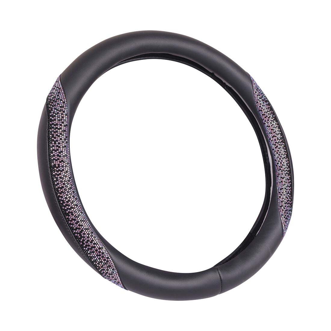 SCA Ombre Bling Leather Look Steering Wheel Cover and Seat Belt Buddies ...