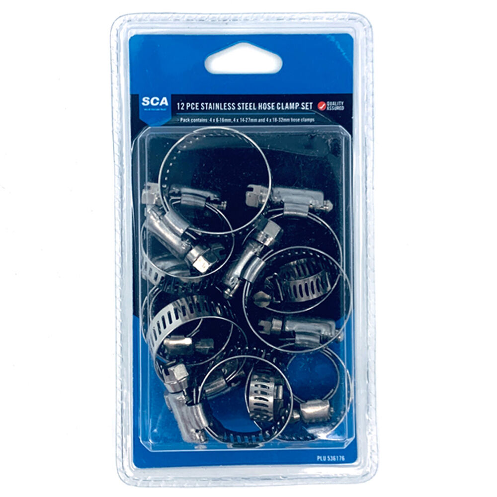 SCA Hose Clamps - Stainless, 13-16mm, 16-27mm & 18-32mm | Supercheap ...