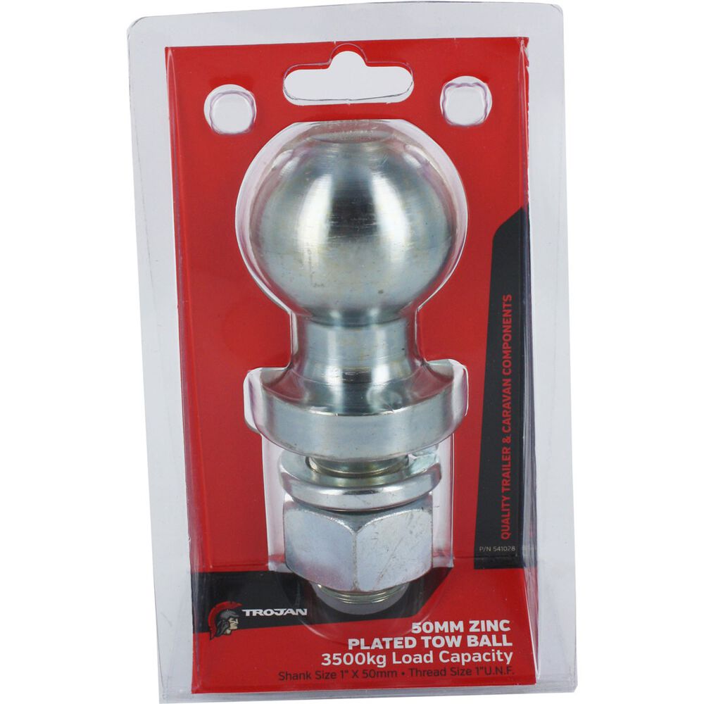 Trojan Tow Ball - Zinc Plated, 3500kg, 50mm x 1 inch | Supercheap Auto ...