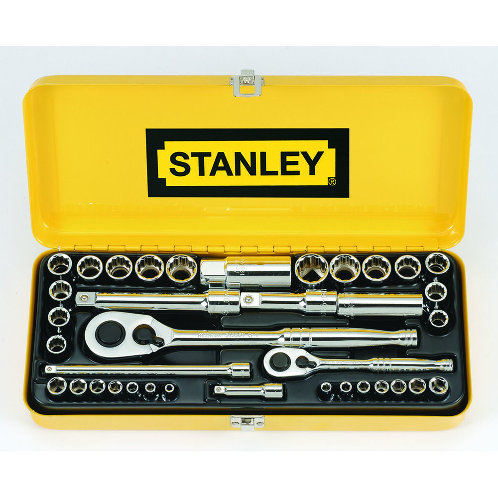 Stanley Socket Set 1/4" & 1/2" Drive Metric/SAE 37 Piece | Supercheap ...