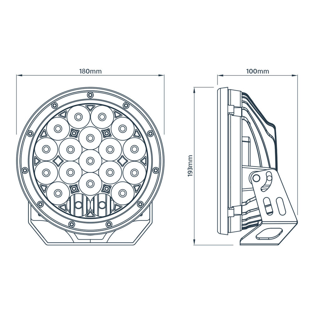 Ridge Ryder 180mm LED Driving Lights 87W with harness | Supercheap Auto ...