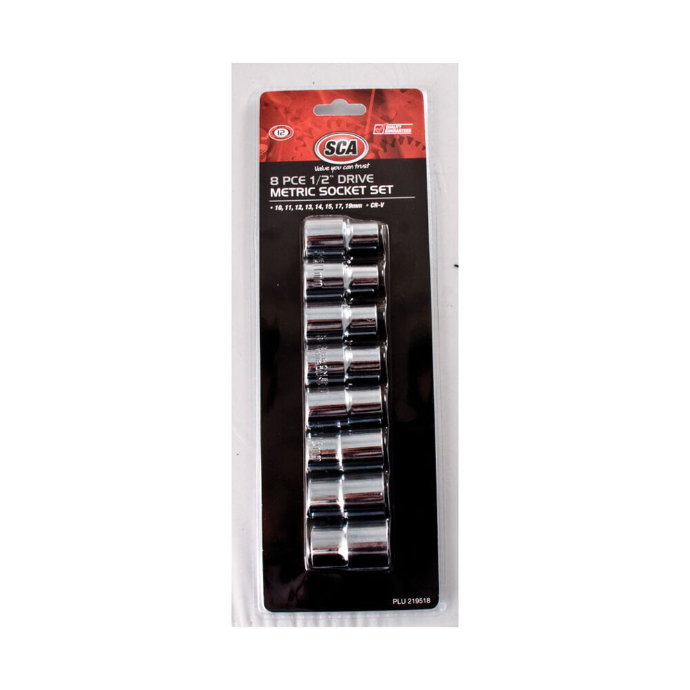 SCA Socket Set 1/2" Drive Metric 8 Piece | Supercheap Auto New Zealand