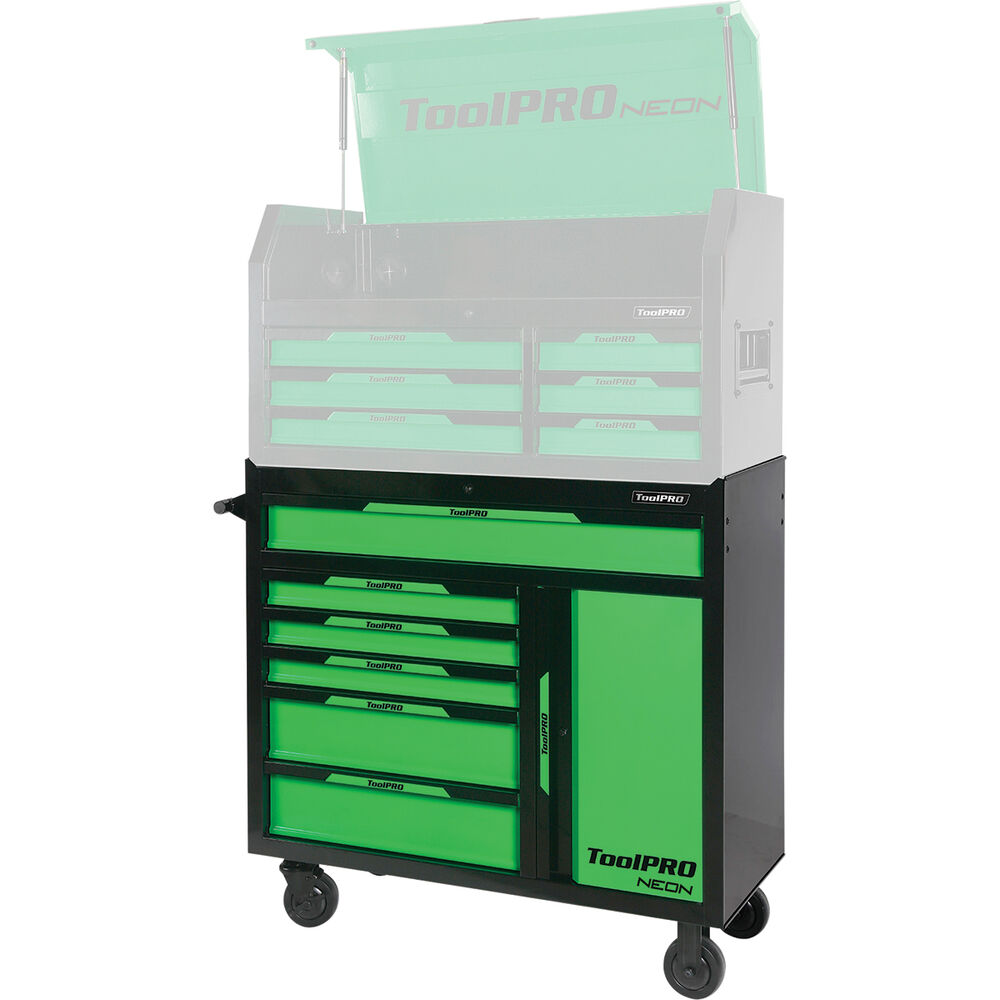 ToolPRO Neon Tool Cabinet Green 6 Drawer 42 Inch | Supercheap Auto New ...