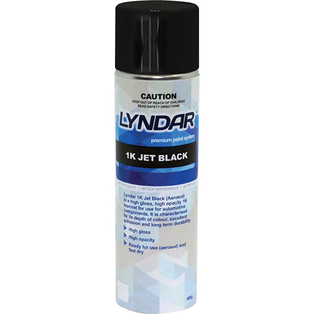 Lyndar 1K Acrylic Jet Black 400g | Supercheap Auto New Zealand