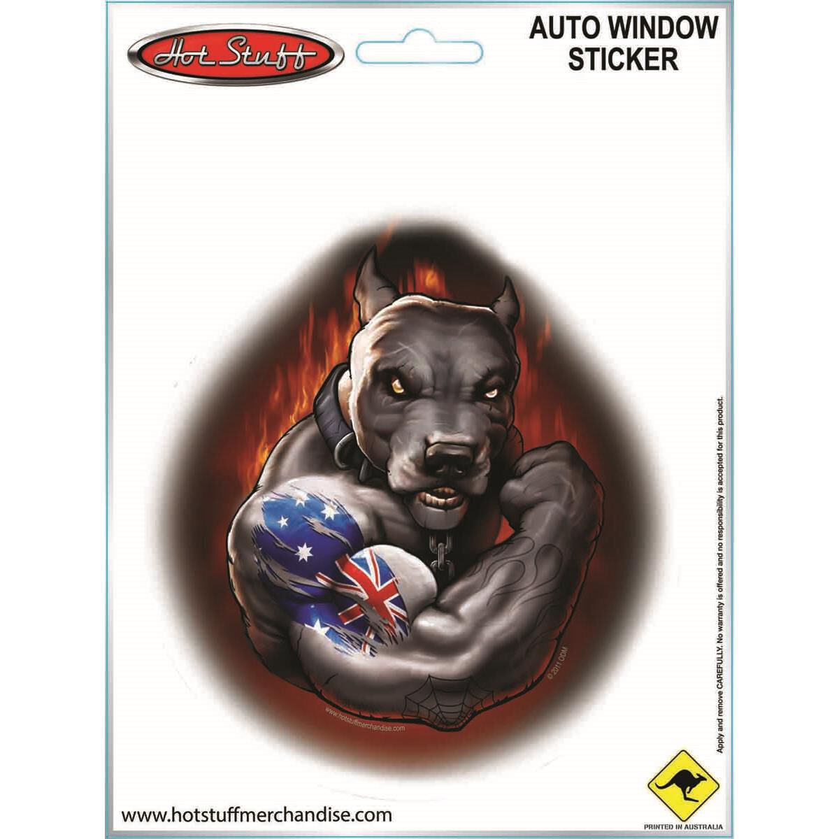 Hot Stuff Sticker Aussie Muscle Bulldog, Vinyl | Supercheap Auto New ...