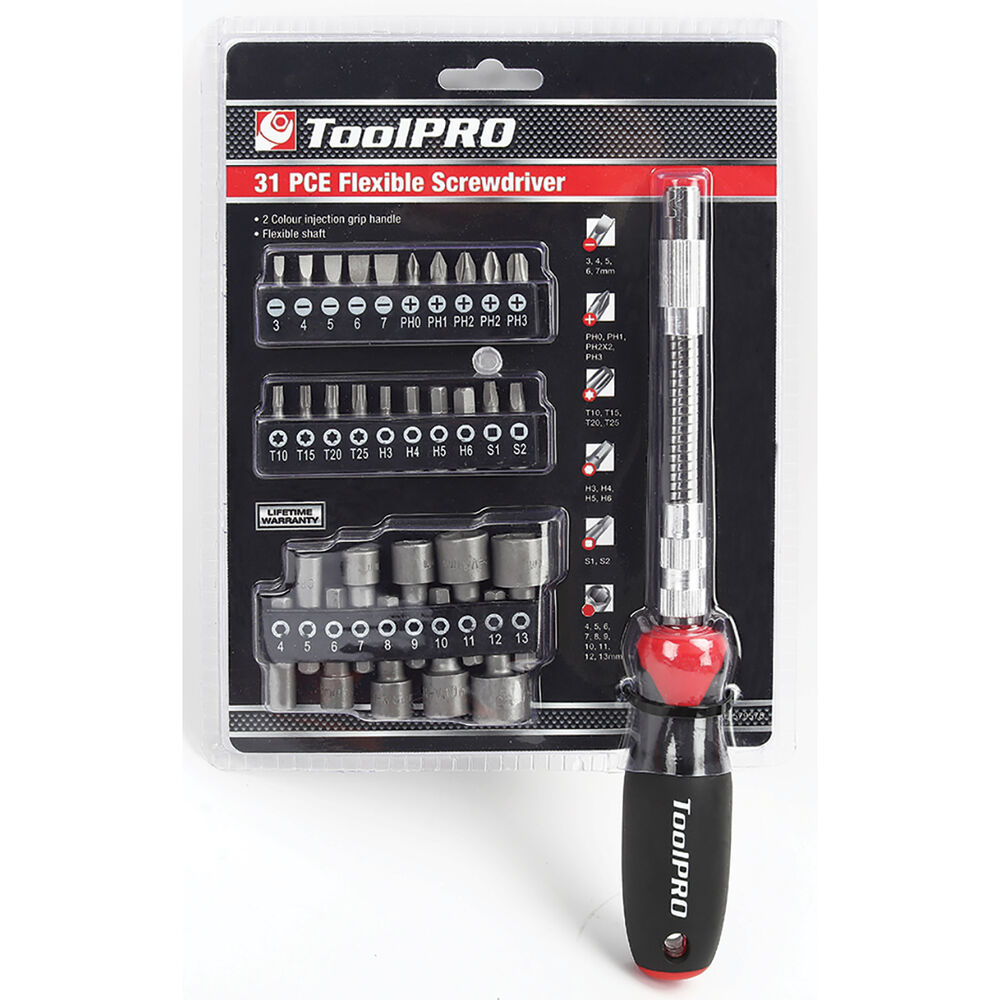 ToolPRO Screwdriver Bit Set - Flexible, 31 Piece | Supercheap Auto New ...