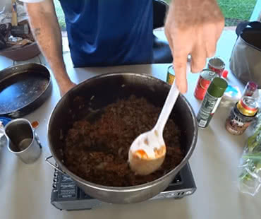 Chilli Con Carne on the Ridge Ryder Butane Stove